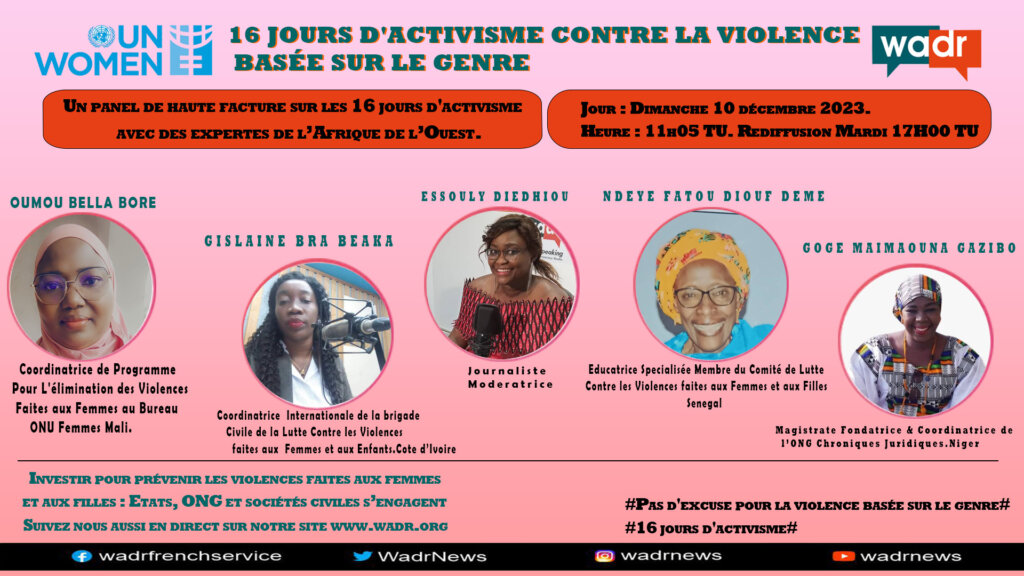 Campagne des 16 jours d'activisme contre les violences basées sur le ...